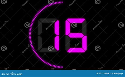 Digital Clock 30 Seconds Countdown Timer Animation Motion Graphics