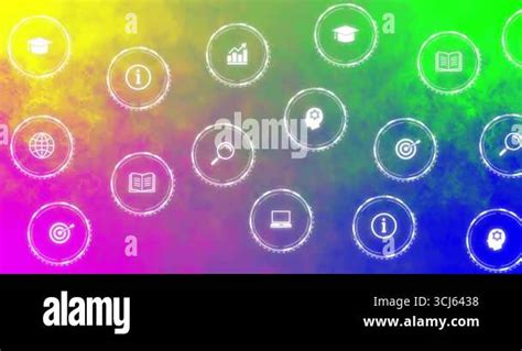 With Faint Outlines Appearing Icon Circles Sliding Pulsing Rings