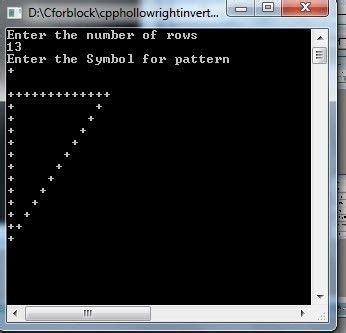 In This Article We Will Discuss The C Hollow Inverted Right Triangle Star Pattern And Ow To
