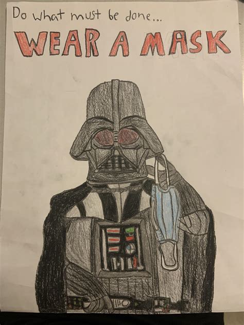 Darth Vader Face Drawing