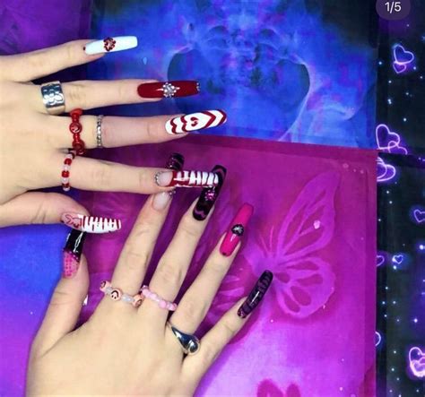 дизайн на длинных ногтях