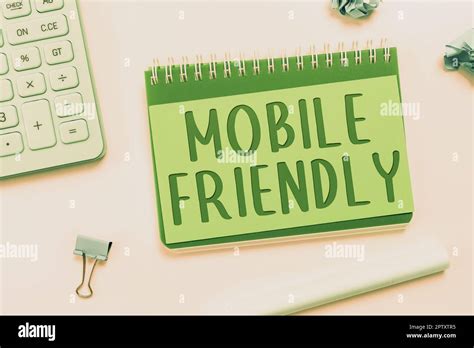 Writing Displaying Text Mobile Friendly Business Approach Website Is