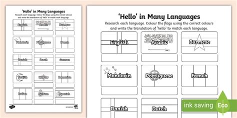 Hello In Many Languages Activity