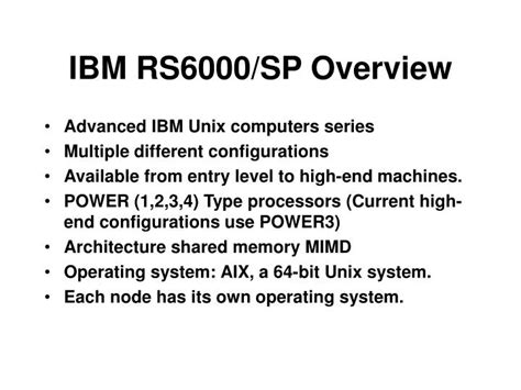 PPT IBM RS SP Overview PowerPoint Presentation Free Download ID