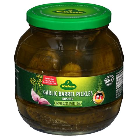 Kühne Barrel Pickles Garlic Kosher Same Day Delivery Hmart