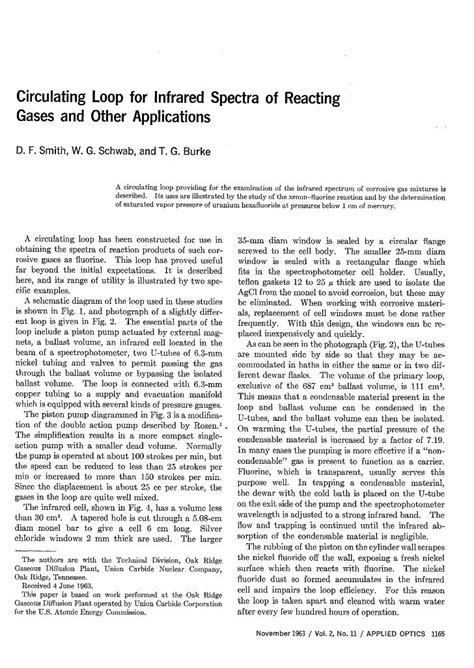 Pdf Circulating Loop For Infrared Spectra Of Reacting Gases And Other