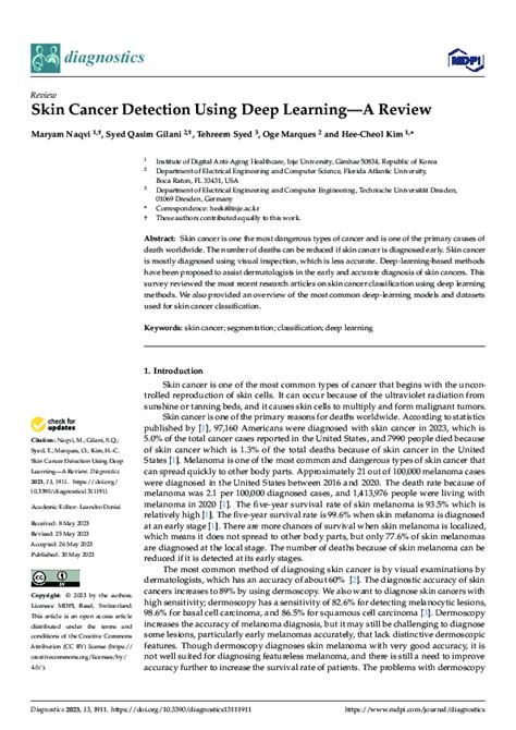Pdf Skin Cancer Detection Using Deep Learning A Review