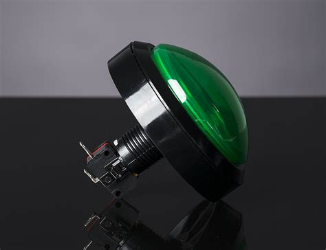1188 Ada Massive Arcade Button With Led 100mm Green