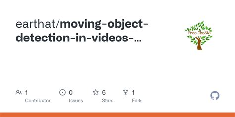 Github Earthat Moving Object Detection In Videos Captured From Depth Camera