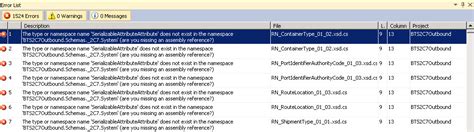 Biztalk Rosetta Schema Errors Serializableattribute Does Not Exit