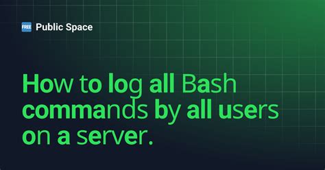 How To Log All Bash Commands By All Users On A Server Public Space