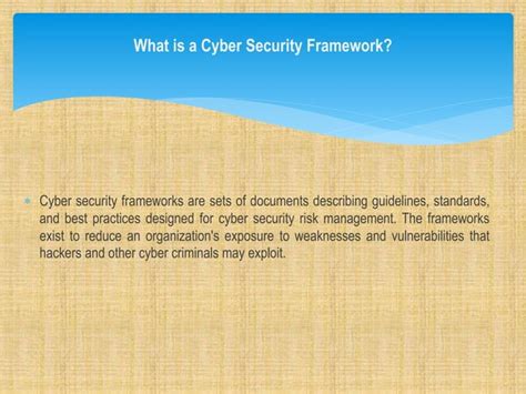 Standards And Frameworkppt Information And Network Security Computing