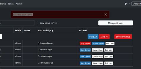 Failed To Start Server Or Login As Other Users Jupyterhub Run As Daemon JupyterHub Jupyter