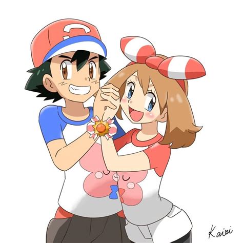 Ash X May Pokemon Characters May Pokemon Cute Samurai Anime