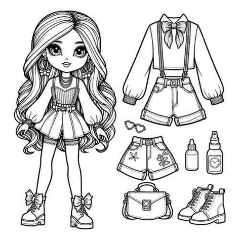 Раскраски кукол для девочек распечатать