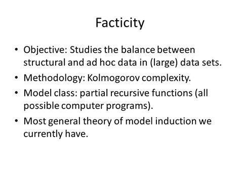 Facticity Complexity And Big Data Ppt Video Online Download
