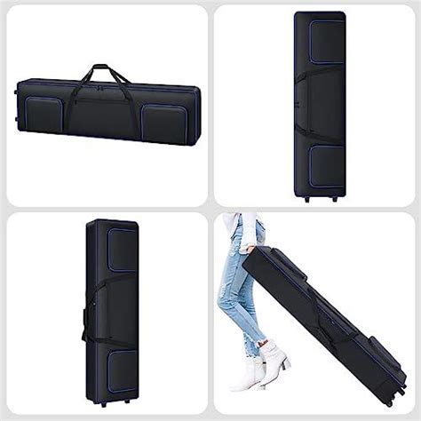 88 Key Keyboard Case With Wheels 54 3x14 9x7 1 88 Key Keyboard Rolling Bag With 3 Pocket