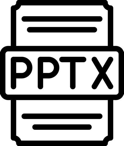 pptx icons file type spreadsheet files document icon with outline
