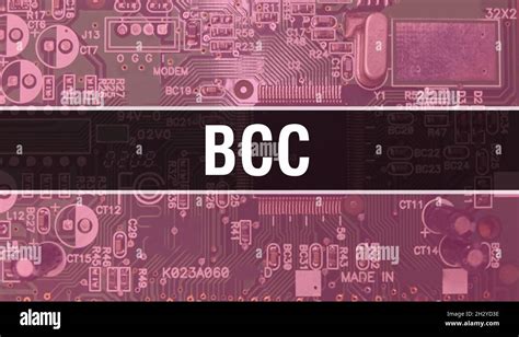 Bcc Concept With Computer Motherboard Bcc Text Written On Technology Motherboard Digital