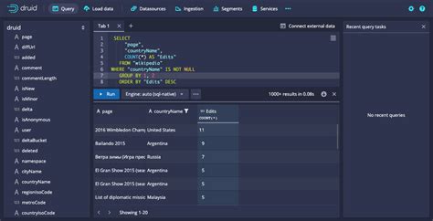 querying tutorials query data 《apache druid v31 0 documentation