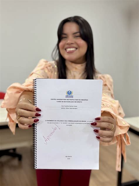 Mais Uma Etapa Concluída Aprovada Com Excelência Tcc ⚖️ 🚀 Jamilly