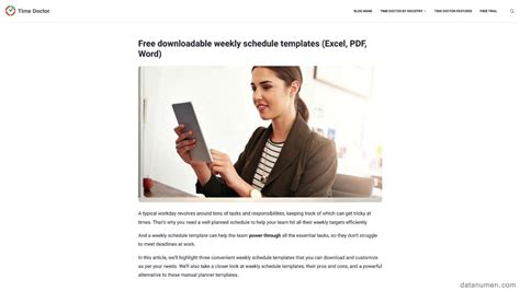 11 най добри сайтове за шаблони за седмичен график на Word 2024
