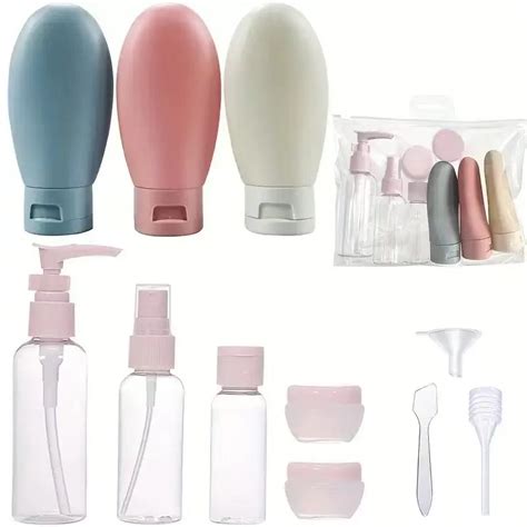 Kit Viagem Cosmético 6 Peças Frascos Para Shampoo Condicionador