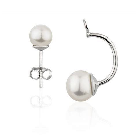 925 Sterling Silver Peach Or White Dyed Button Ball Freshwater Cultured