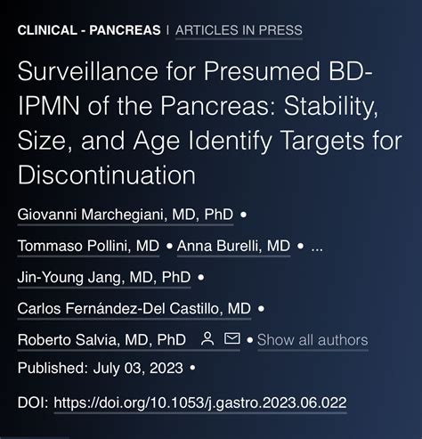 Giovanni Marchegiani On Linkedin Our New Multicentric Study Is Out Now