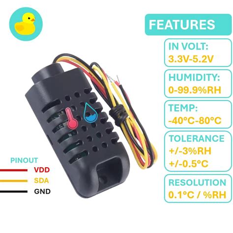 dht21 am2301 capacitive digital temperature and humidity sensor module