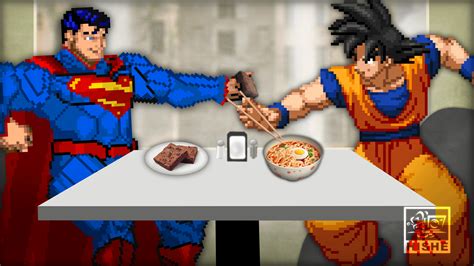 Goku Vs Superman Sprite Art R Deathbattlematchups