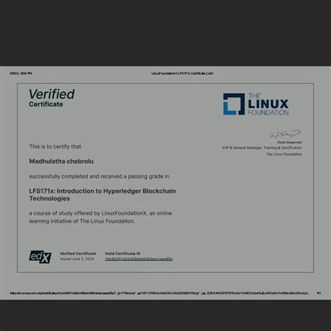 Madhu Chebrolu On Linkedin Certification From Edx