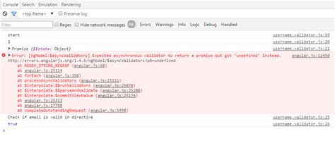 Javascript Why Does The Asyncvalidators In Angularjs Returns A