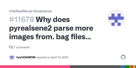 Why Does Pyrealsene2 Parse More Images From Bag Files Than Rosbag Or Rs Convertexe · Issue