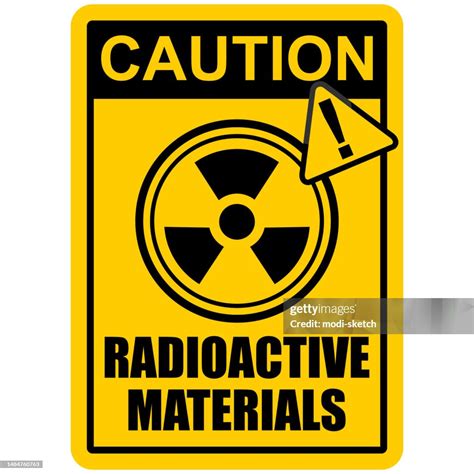 Caution Radioactive Materials Sign And Sticker Vector High Res Vector
