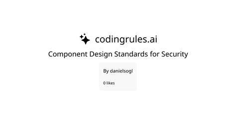 component design standards for security coding rules codingrules ai