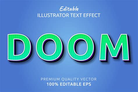 Doom Editable Illustrator Text Style Effect Graphic By IYIKON Creative Fabrica