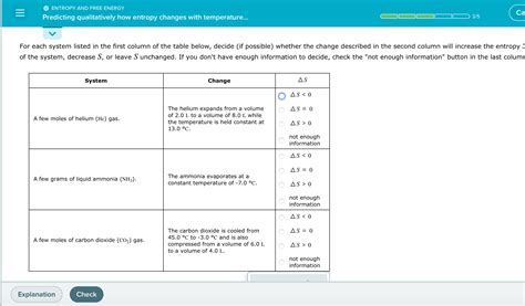 solved for each system listed in the first column of the