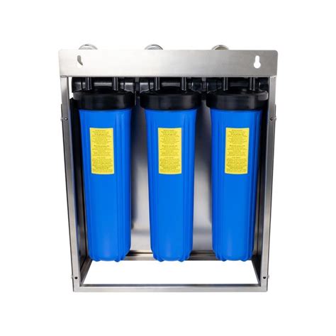 Hpf 3 Triple Whole House Water Filtration System In Stainless Steel