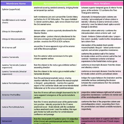 List Of Cranial Cisterns Download Scientific Diagram
