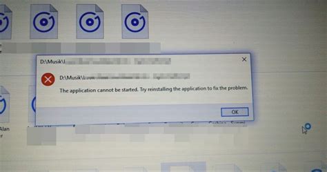 cara mengatasi the application cannot be started try reinstalling the