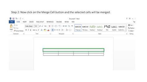 Working With Tables In Ms Word Presentation Pdf