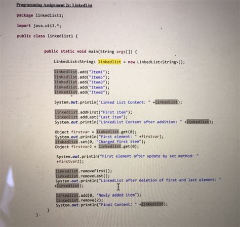 solved programming assignment 2c linked list package