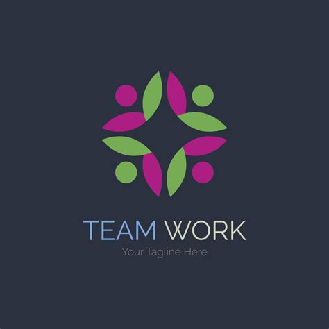 Team Work Connection People Logo Design Template For Brand Or Company