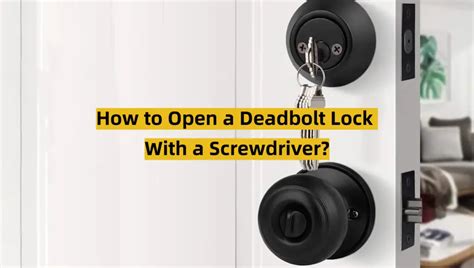 How To Open A Deadbolt Lock With A Screwdriver ToolsProfy