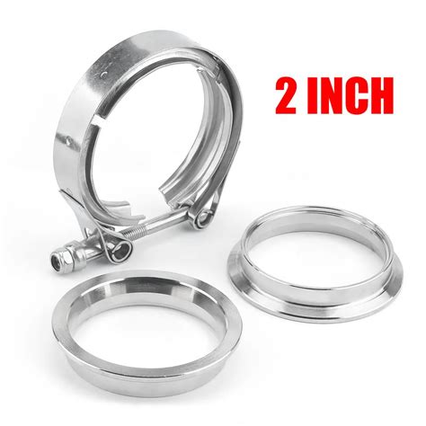 ₩6 808에서 터보를위한 범용 2 인치 자동차 부품 v 밴드 클램프 키트 배기 파이프 터보 강관 배기 클램프 dhgate