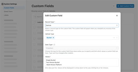 Add Custom Fields To Specific Vehicle Types Fleetio Updates