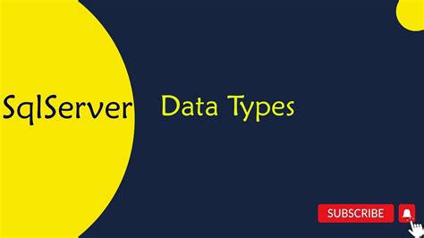 4 Sql Server Data Types In Telugu Youtube