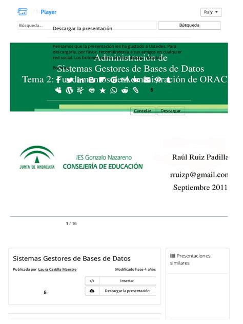 Sistemas Gestores De Bases De Datos Ppt Descargar Pdf Bases De