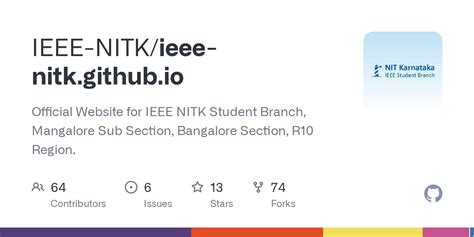 GitHub IEEE NITK Ieee Nitk Github Io Official Website For IEEE NITK Student Branch Mangalore